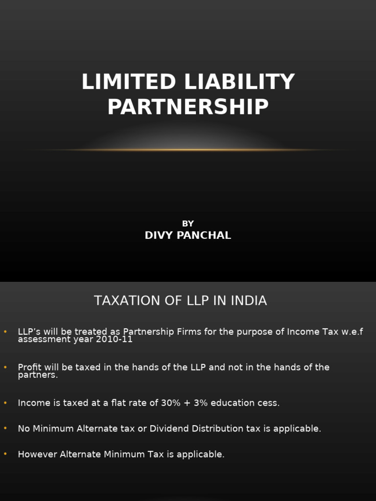 Limited Liability Partnership | PDF