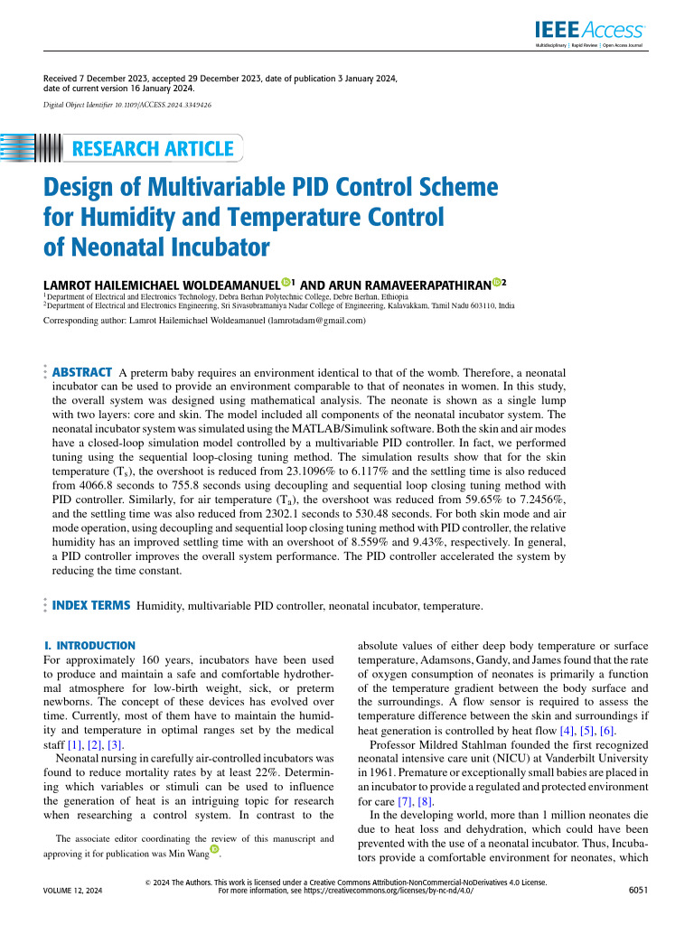 Design of Multivariable PID Control Scheme For Humidity and Temperature ...