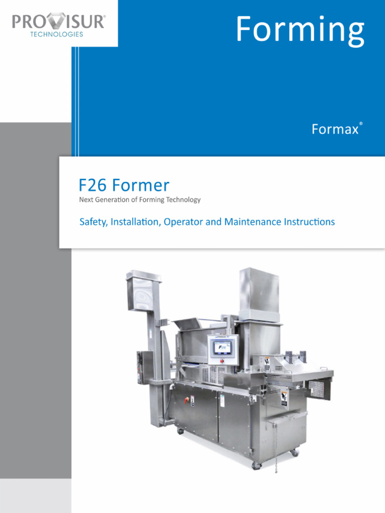 F26 - Ops Manual - Formax. PLC PV 1000 | PDF