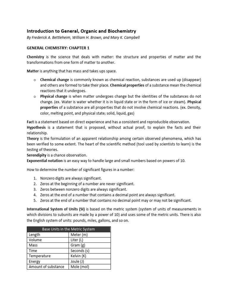 Gen Chem Chapter 1 | PDF