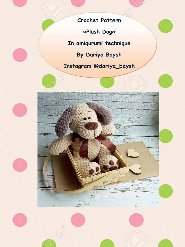Plush Dog Crochet Pattern | PDF