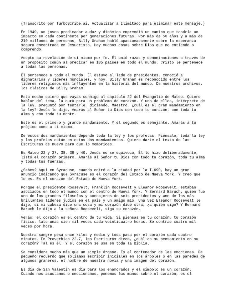 Billy Graham Una Cura Para Problemas Del Corazón Pdf 