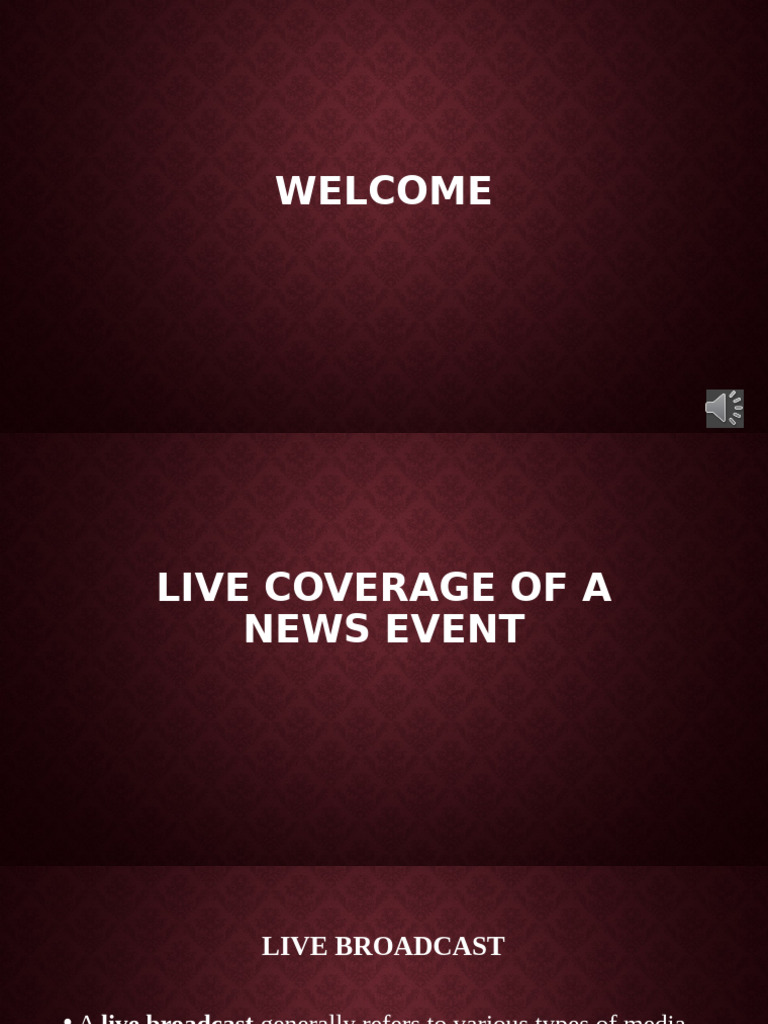 Live Coverage of News Events | PDF