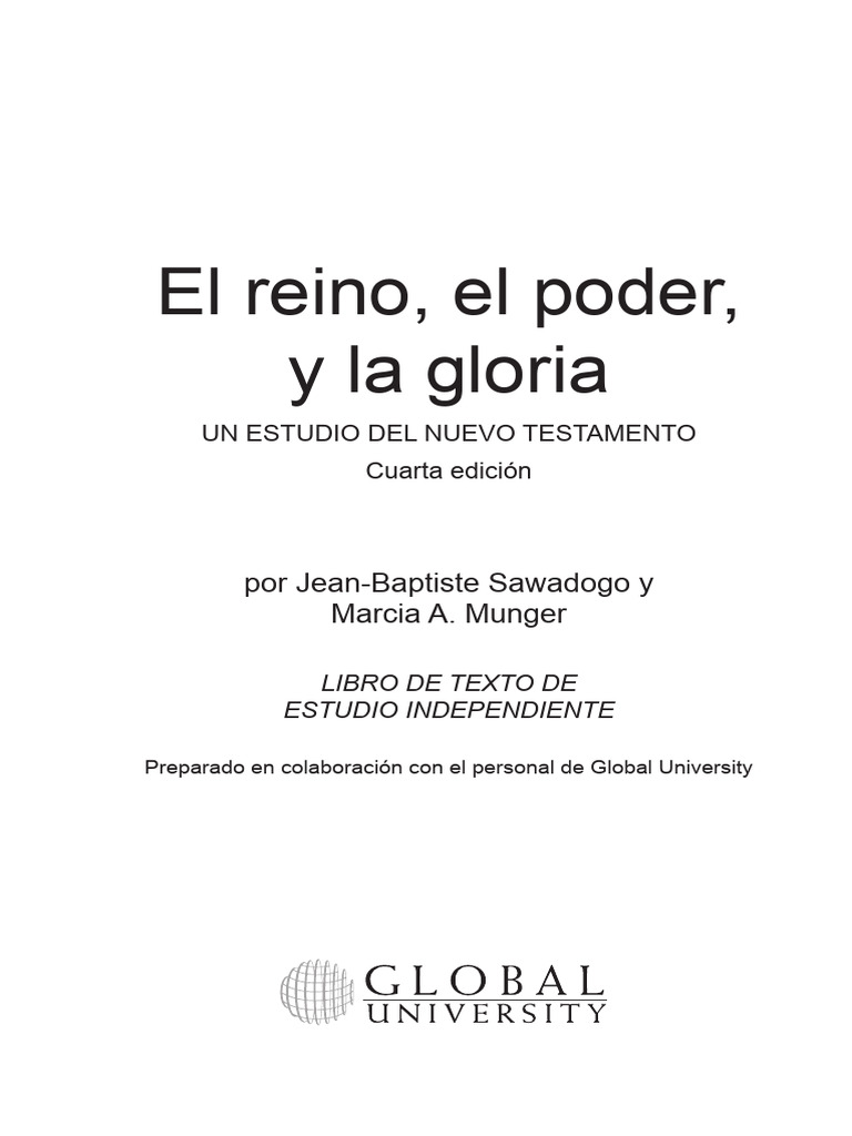 El Reino, El Poder y La Gloria (Contenido) CS2121SPE04-90 - GPH | PDF