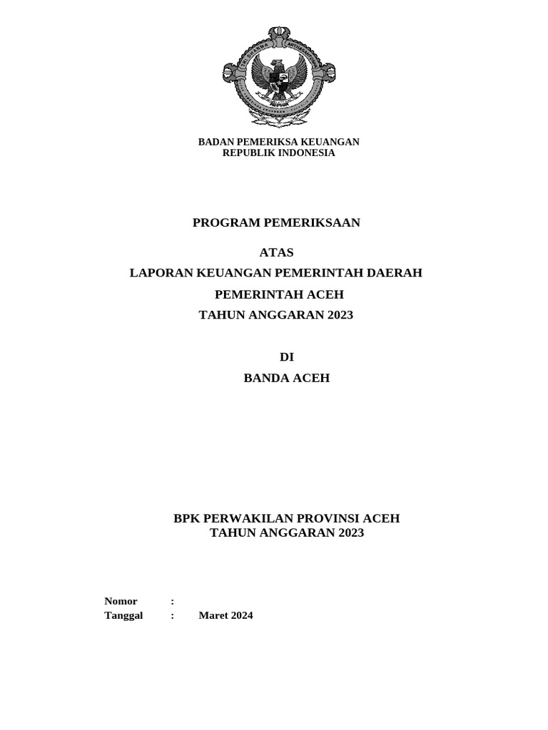 01P2 Terinci LKPD Prov Aceh TA 2023 29012024 j2145 revPT | PDF