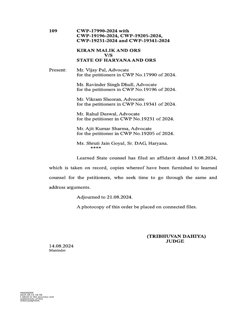 CWP 17990 2024 14 08 2024 Interim Order | PDF