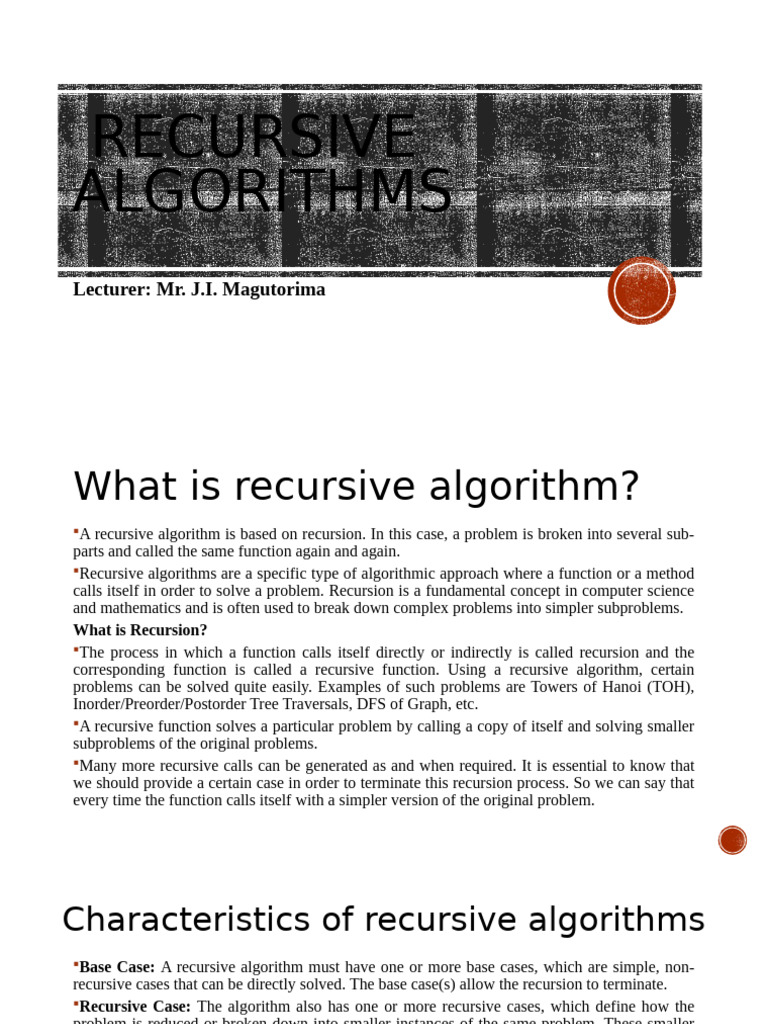 Recursive Algorithms Pdf