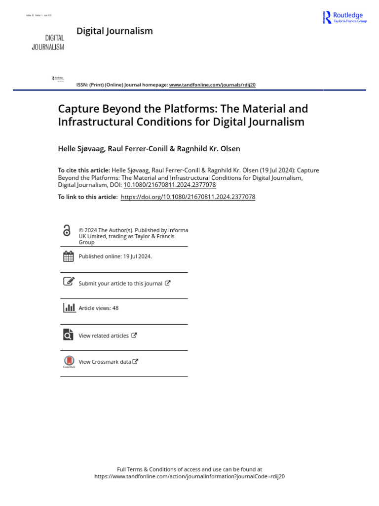 Capture Beyond The Platforms The Material and Infrastructural ...