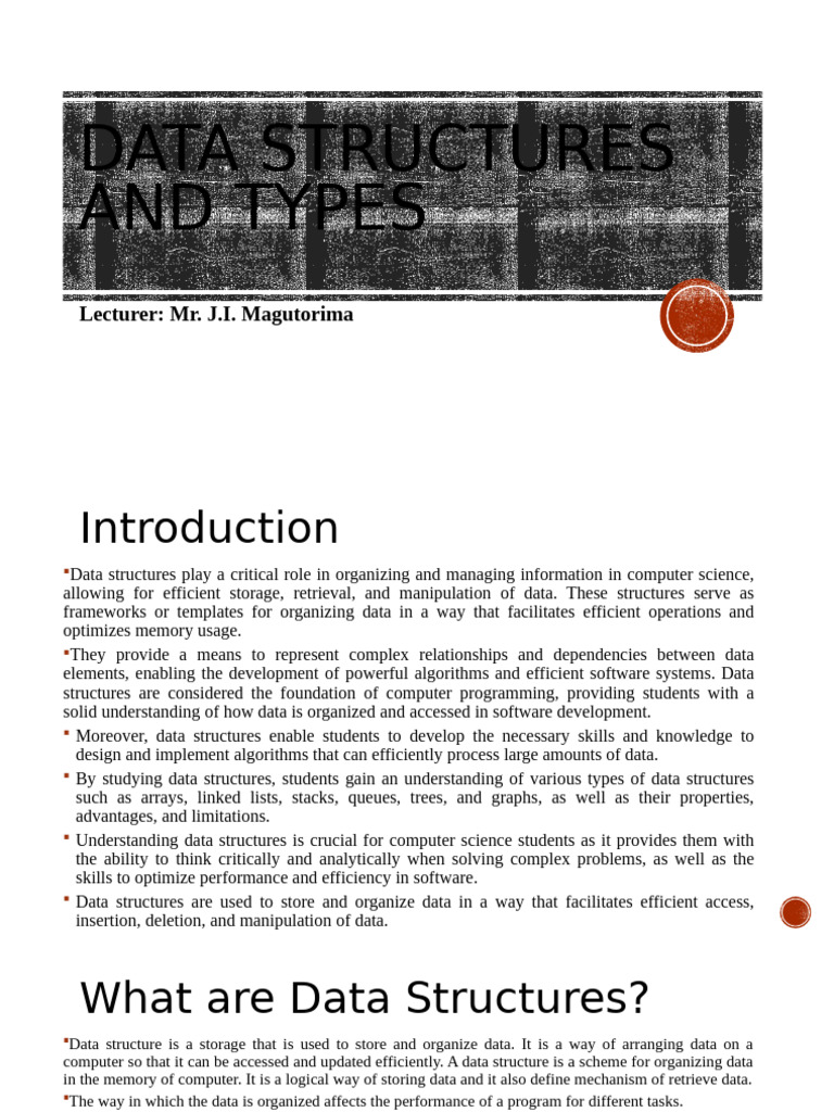 Data Structures and Types | PDF