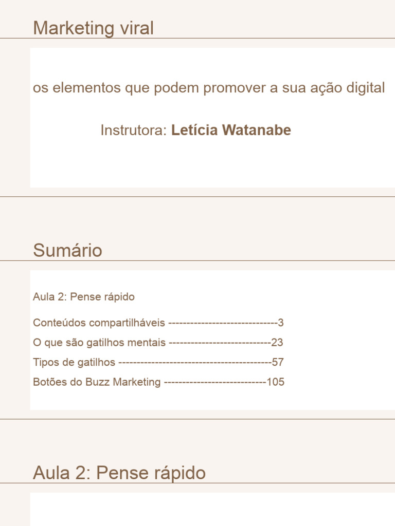Marketing Viral Slides Aula 2 | PDF