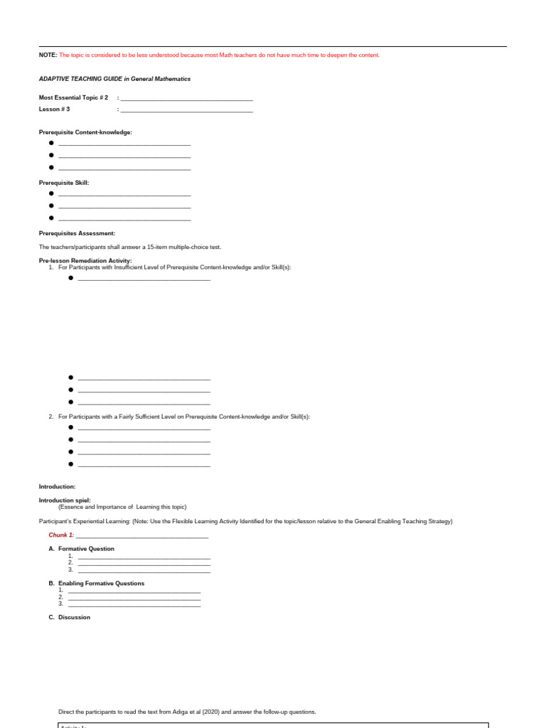 ATG Template | PDF | Lesson Plan | Career & Growth