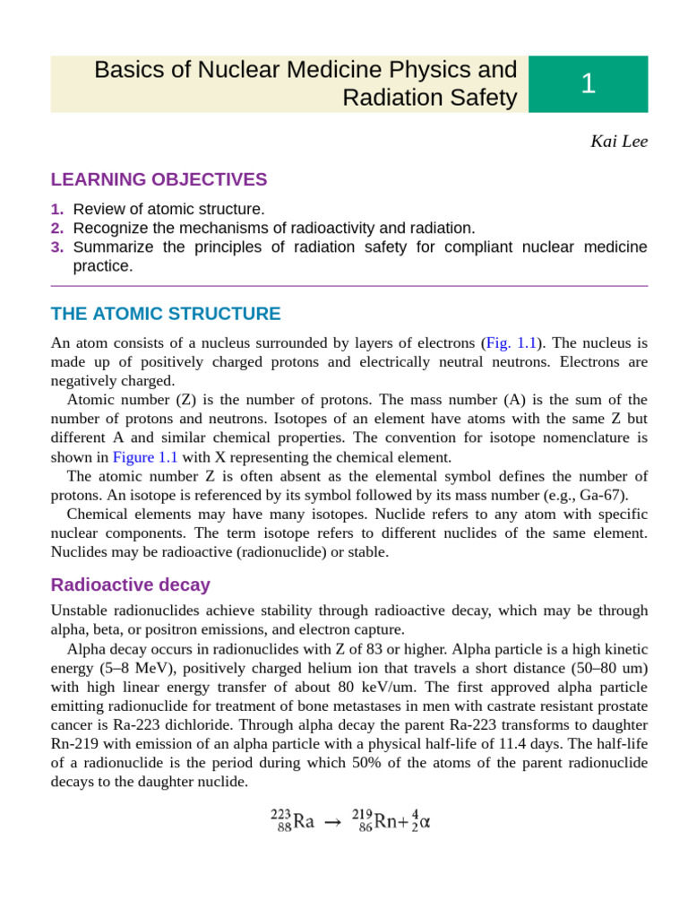 Nuclear Medicine The Essentials - (Chapter 1 Basics of Nuclear Medicine ...