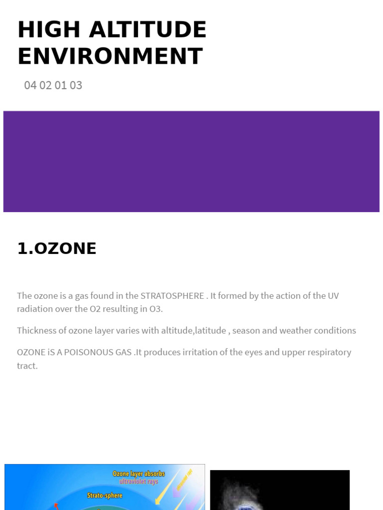 Lesson 3 High Altitude Environment | PDF