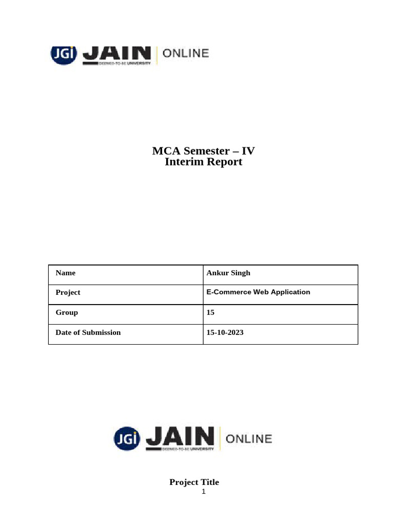 Ankur Singh Interim Report | PDF | Project Management | Computers