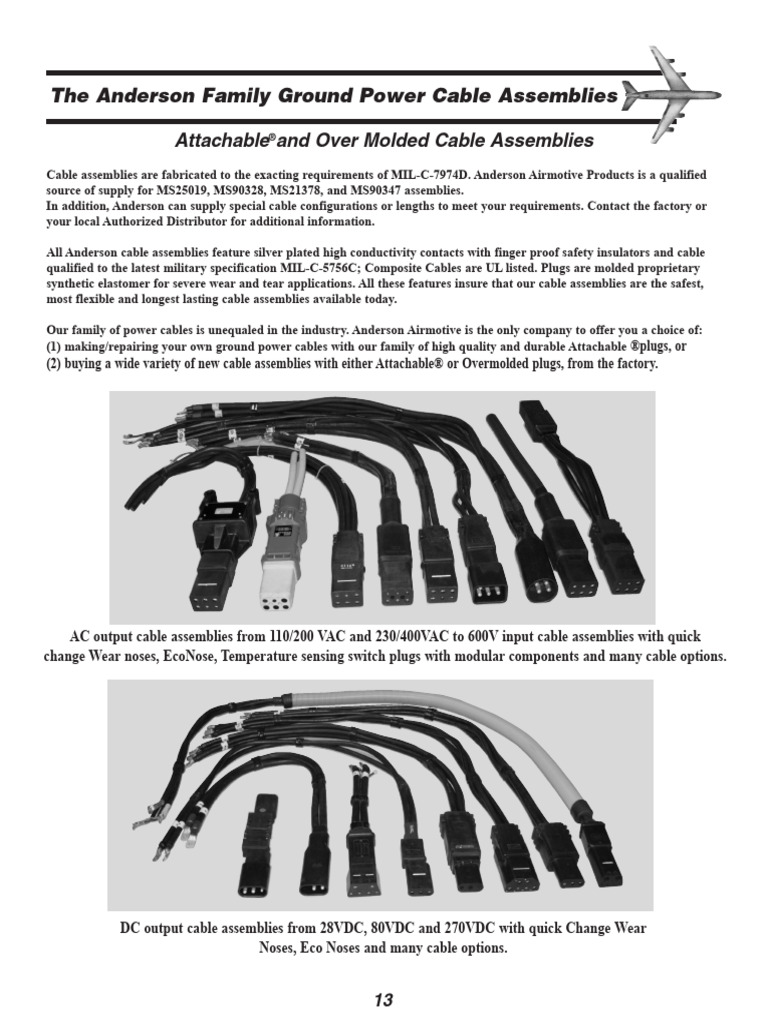 CA4 - AC 6 Pole Cable Assemblies | PDF