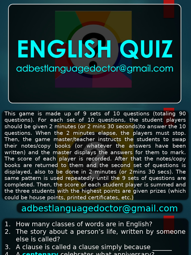 English Quiz | PDF