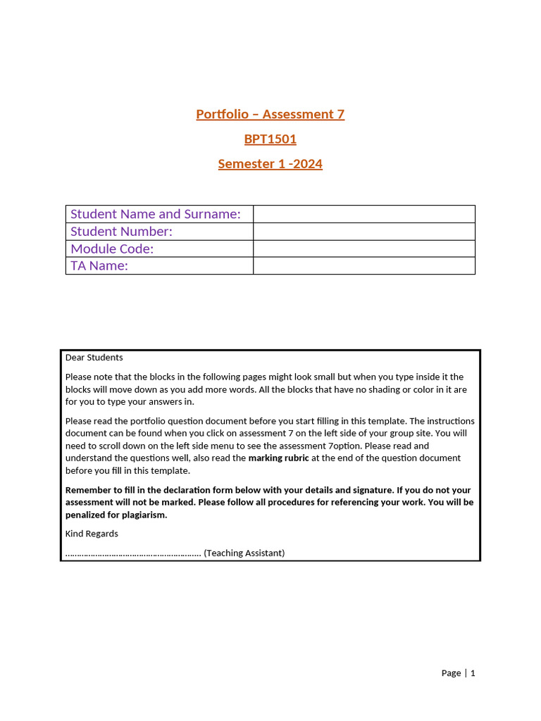 Revised Template-Assessment 7 | PDF