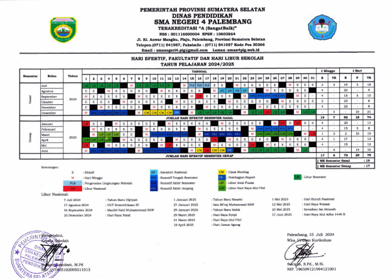 Kalender Pendidikan 2024 2025 | PDF