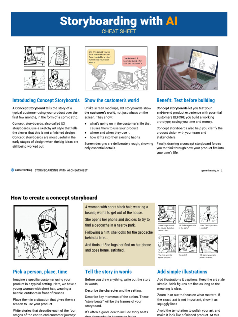 Storyboarding with AI Cheatsheet | PDF