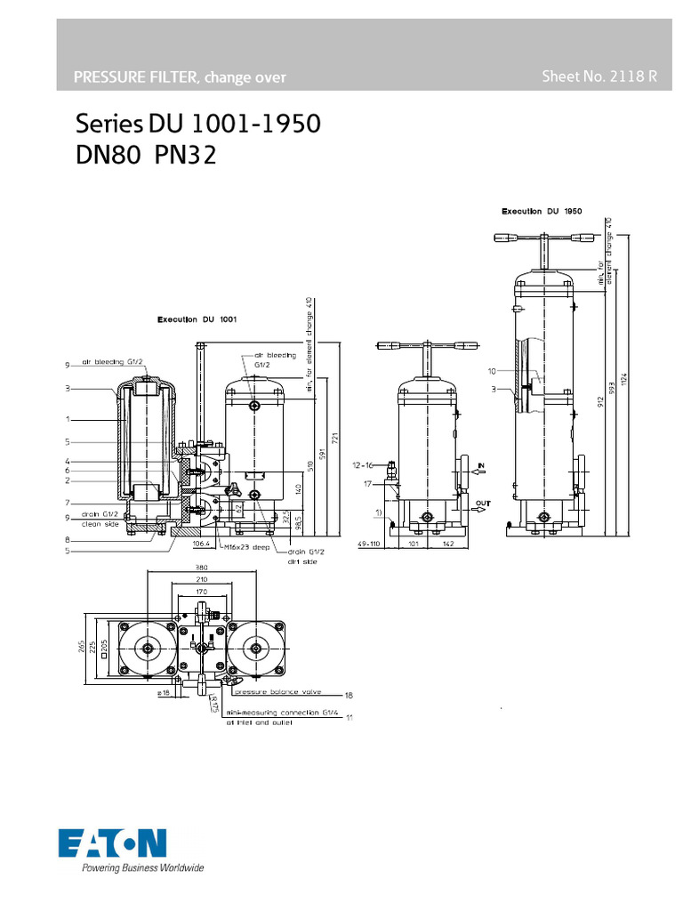 Eaton Du 1001 1950 Technical Data Sheet en | PDF