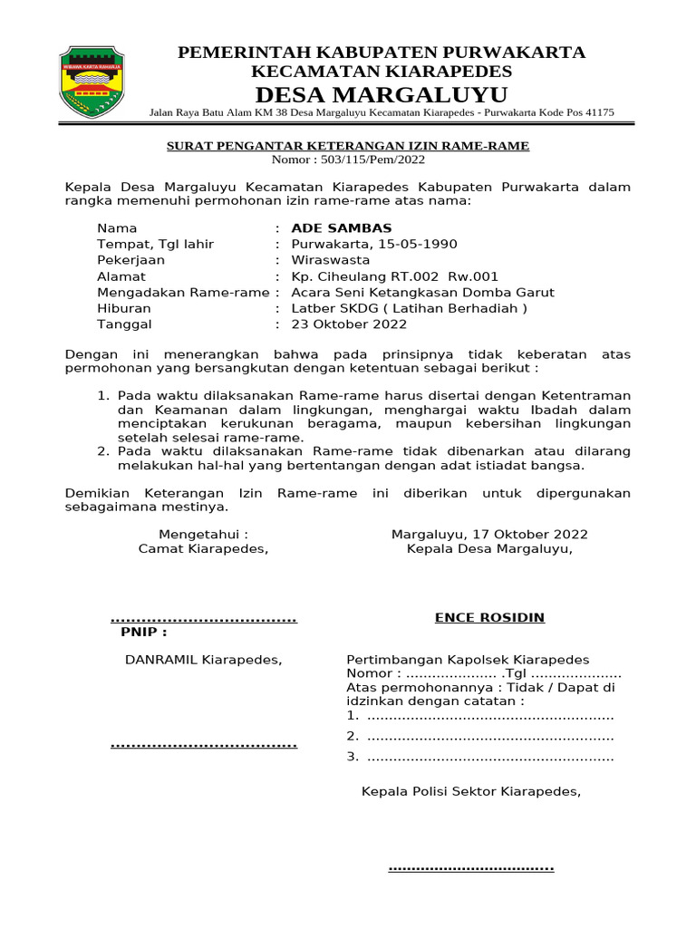 Izin Rame - Rame | PDF