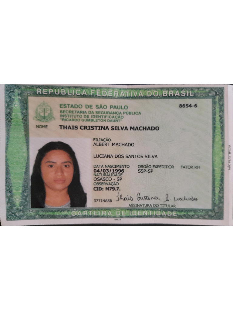 RG Frente RG Verso Merged | PDF