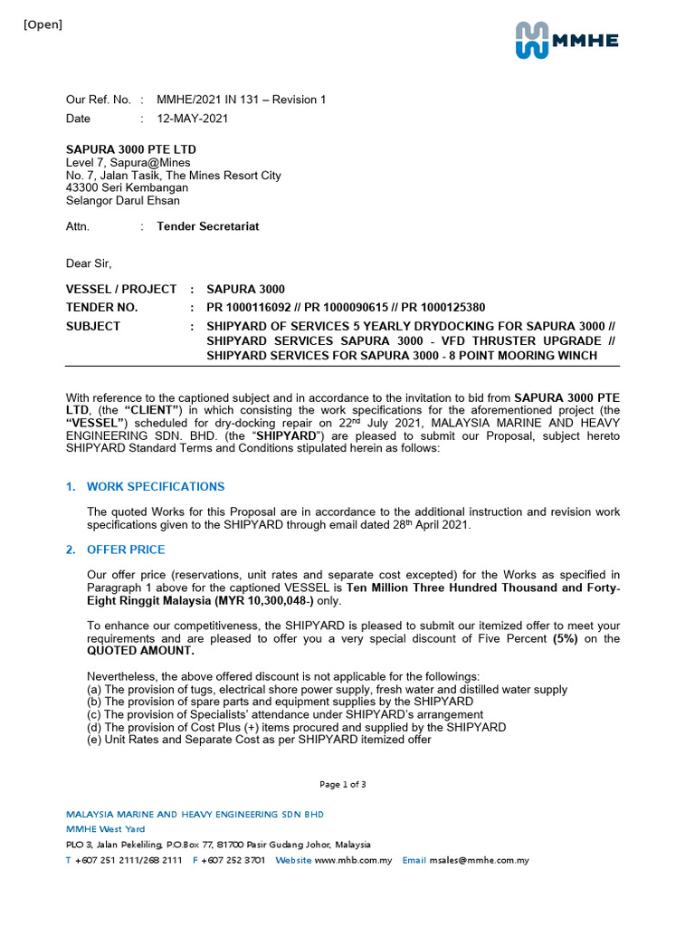 Mmhe - Sapura 3000 - Rev 1 | PDF