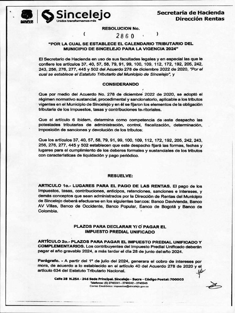 Calendario Ica 2024 | PDF