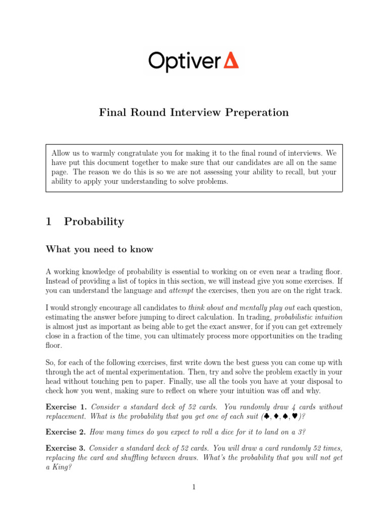 Final Round Interview Prep | PDF