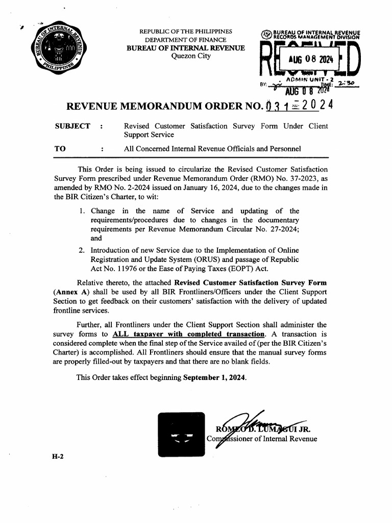 RMO No. 31-2024 | PDF