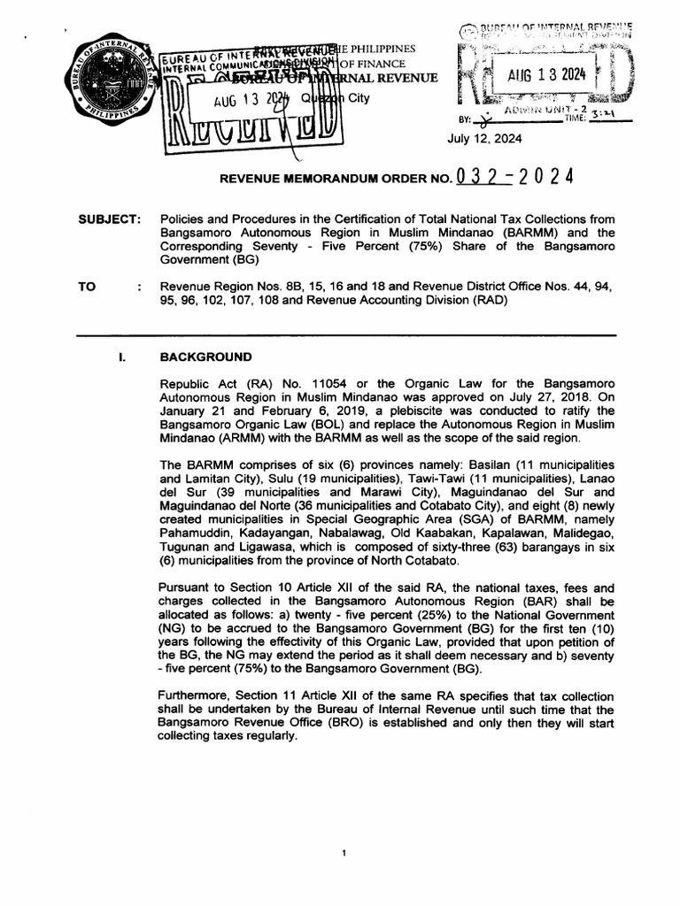 RMO No. 32-2024 | PDF