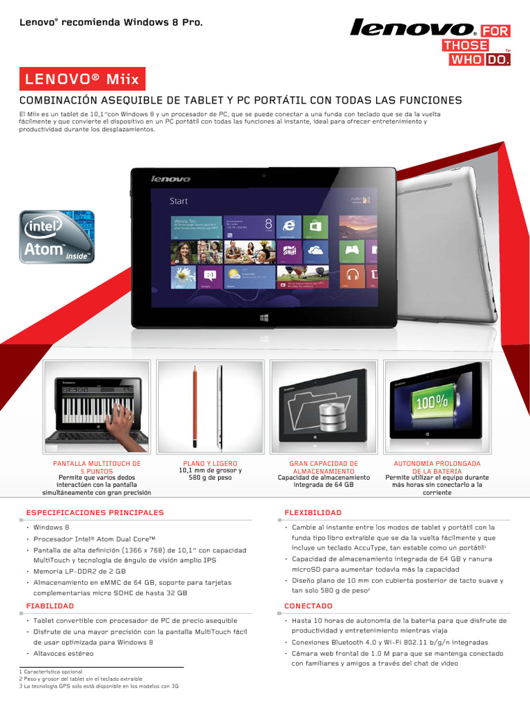 Tablet Miix Datasheet | PDF