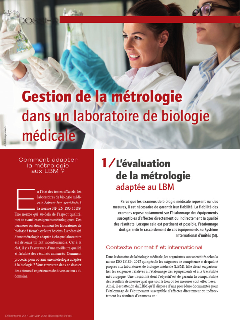 BIO91 Dossier Metrologie Version Finale | PDF