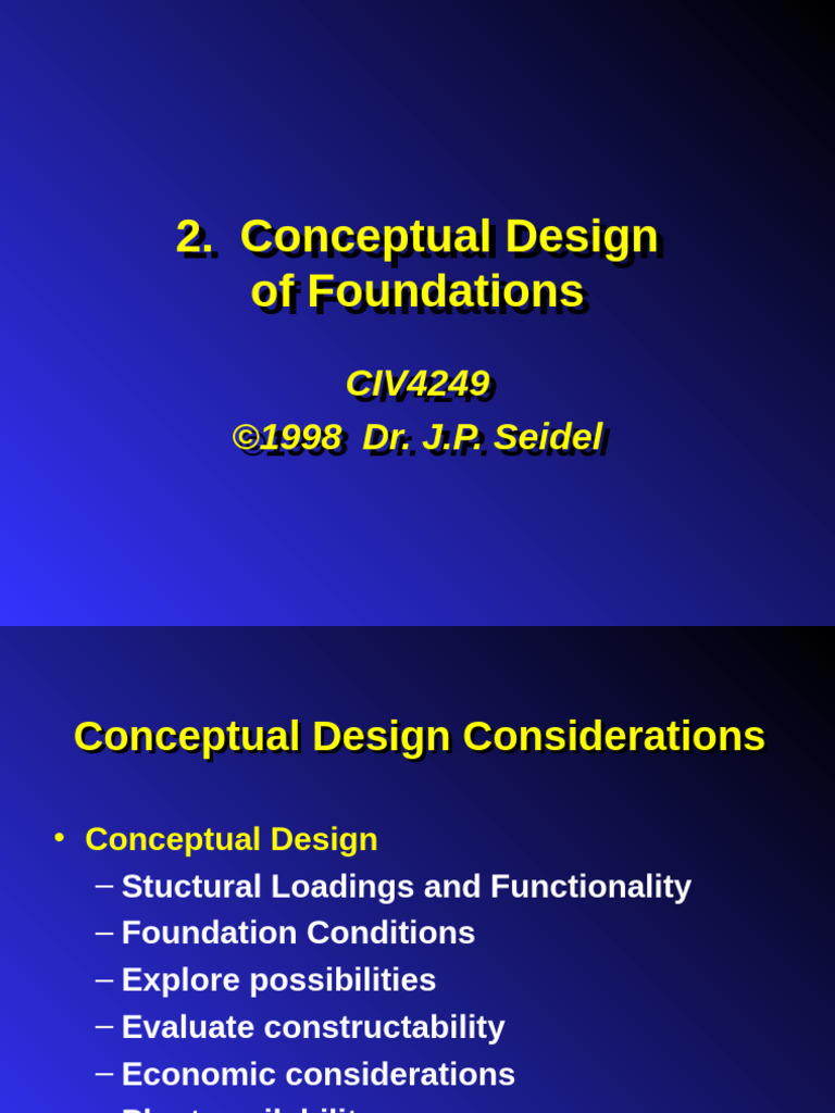 Conceptual Design of Foundations | PDF