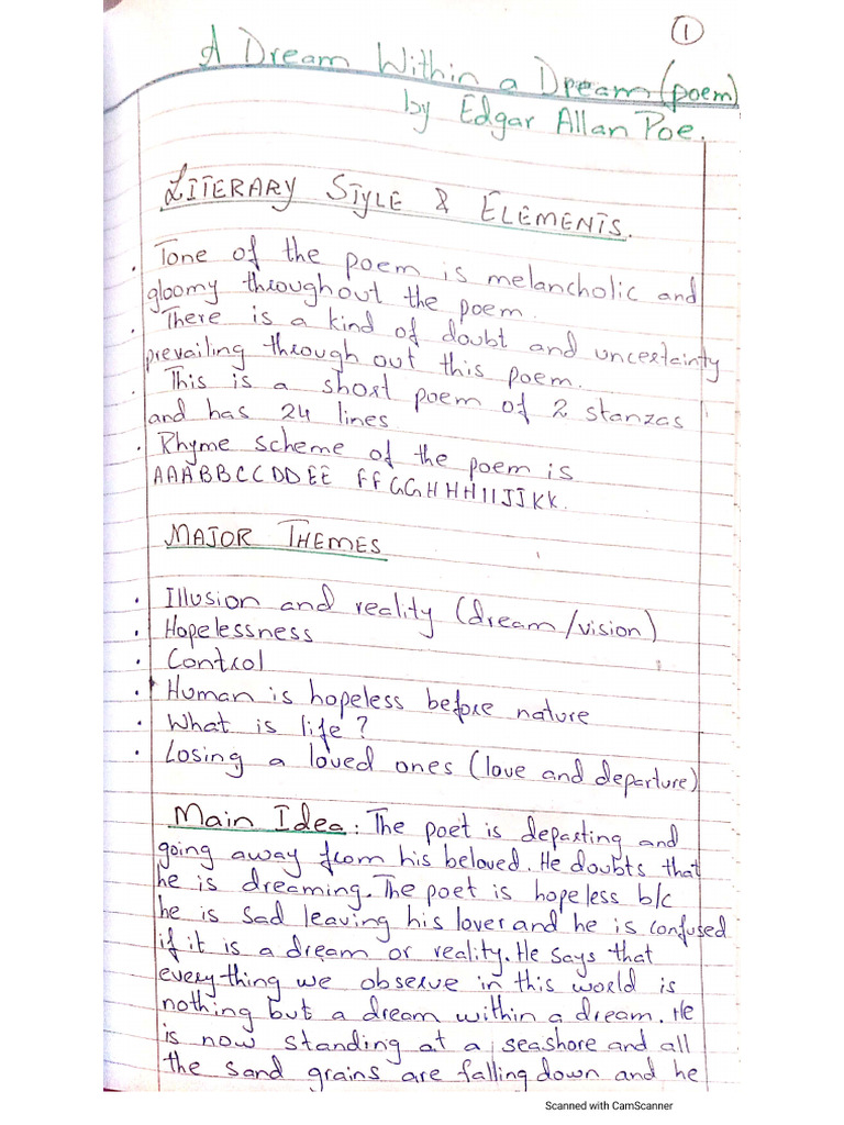 A Dream Within A Dream (Poem) | PDF