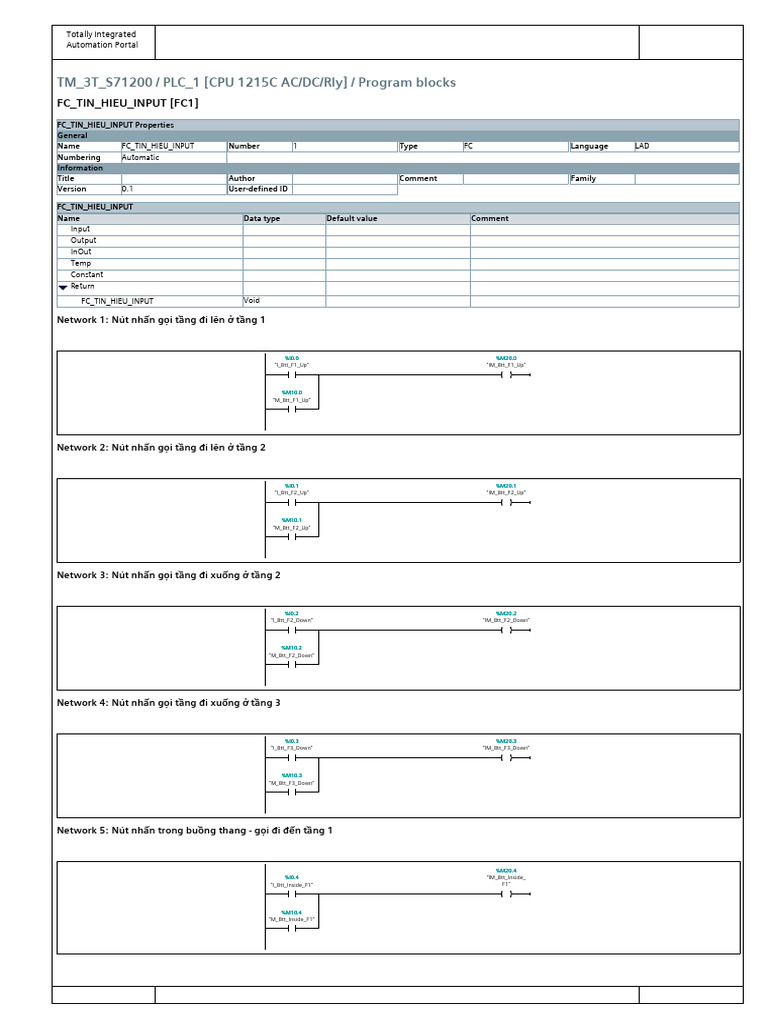 FC Tin Hieu Input | PDF
