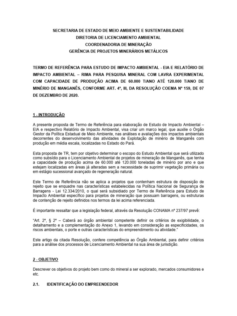 3 TR Eia Simplificado Manganês | PDF