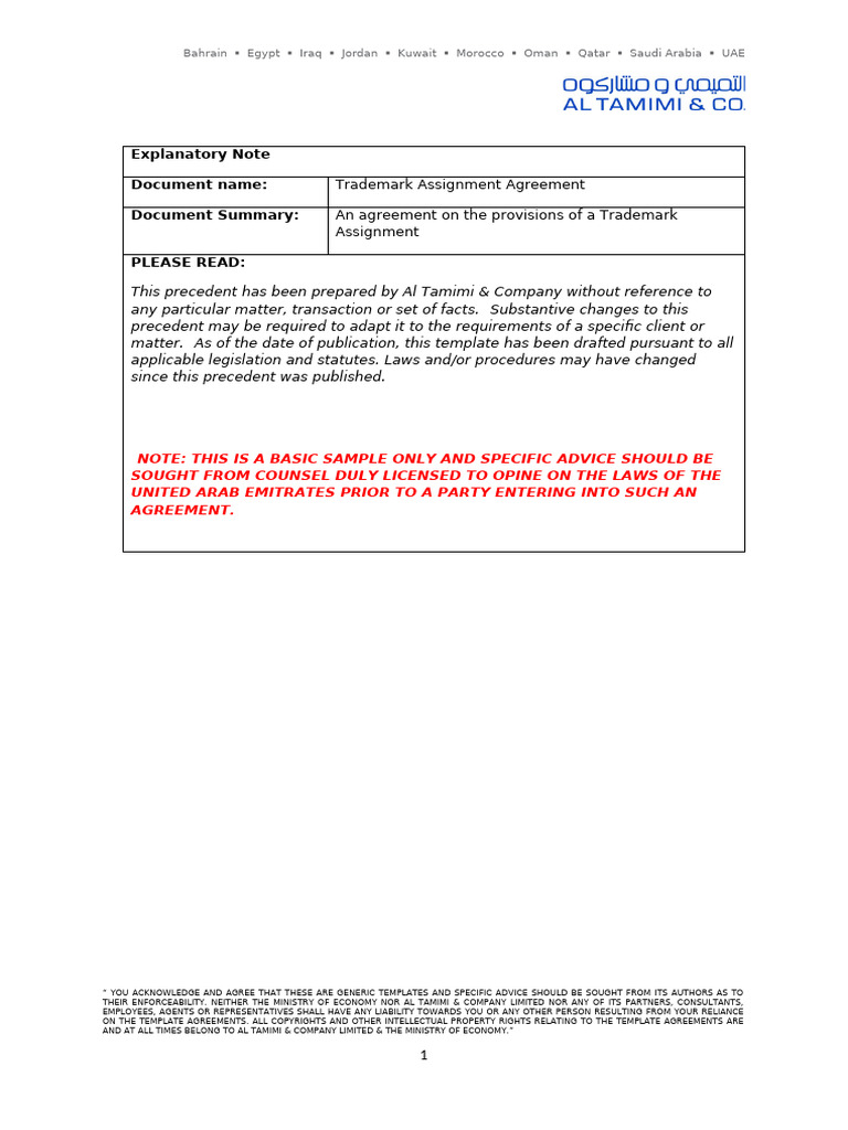 Trademark Assignment Agreement | PDF