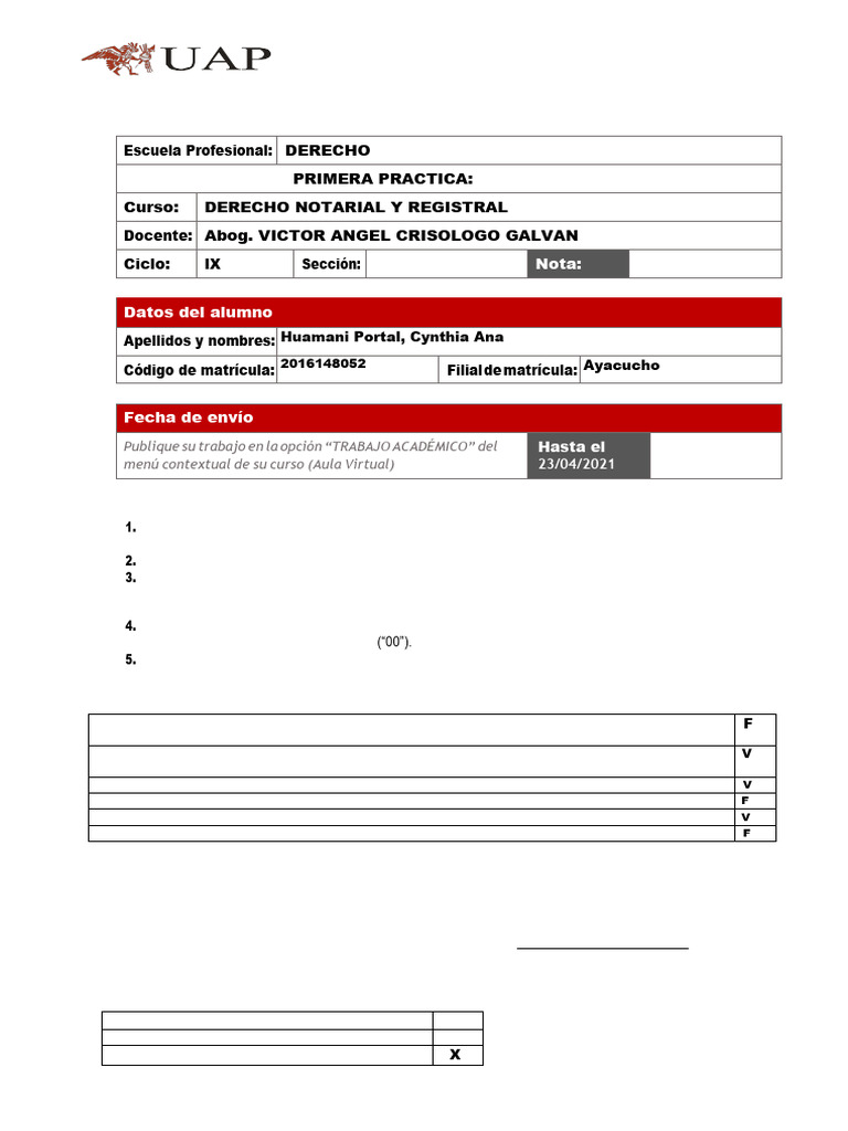 Examen de Derecho Notarial y Registral | PDF
