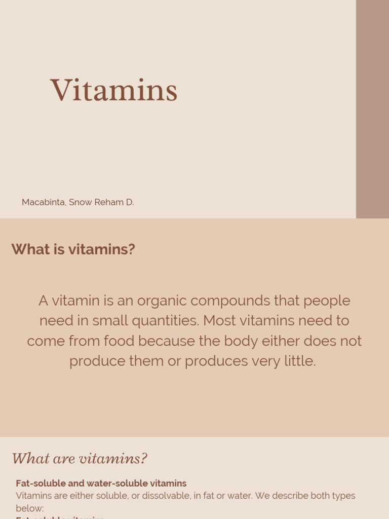 Vitamins | PDF