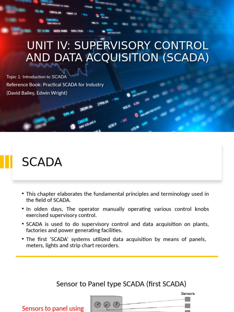 Topic 1 SCADA - Introduction | PDF