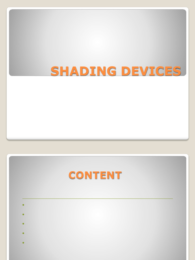 Shading Devices | PDF