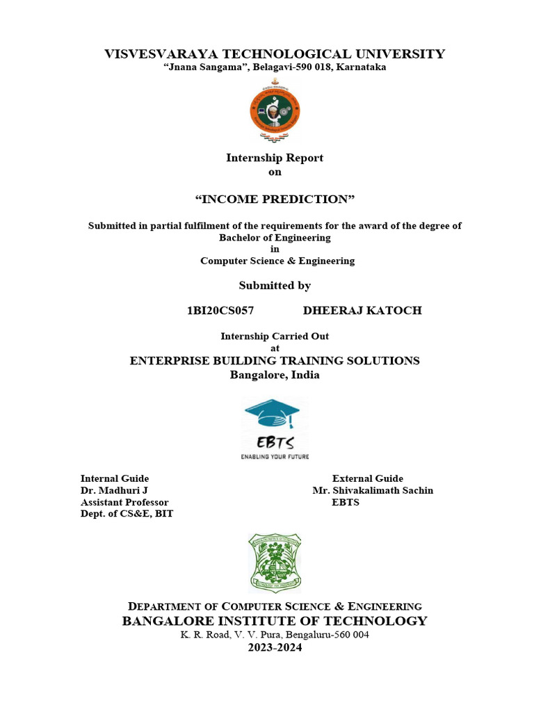 Dheeraj Internship Report | PDF | Machine Learning | Principal Component Analysis