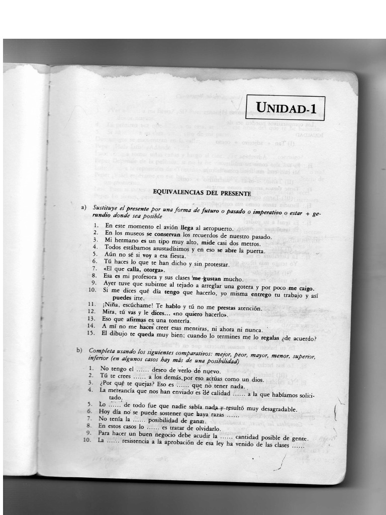 Curso Superior de Espa 241 Ol Textos Notas Gramatic | PDF