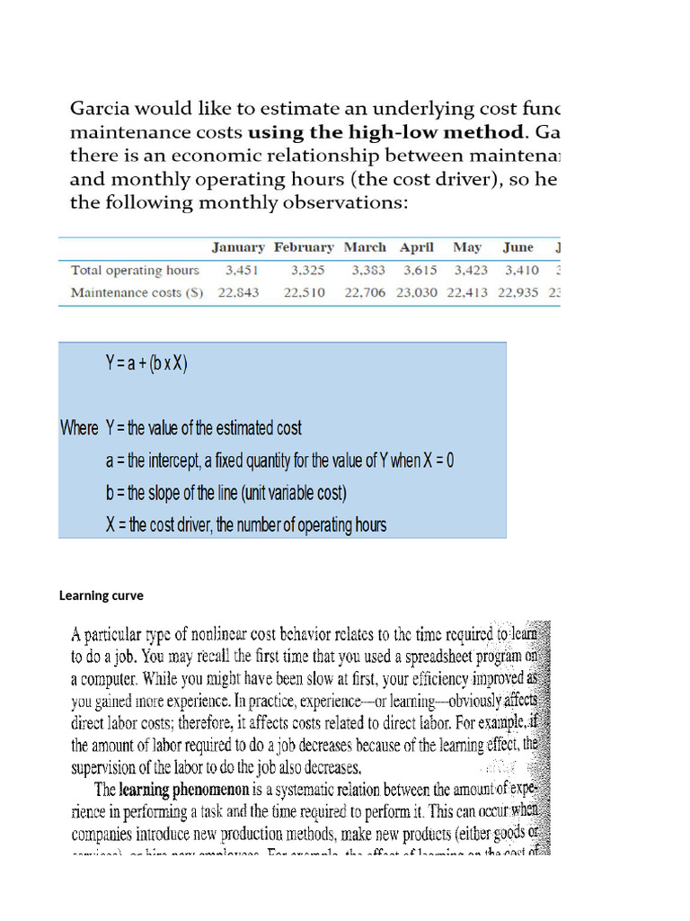 Lecture Excel Illustration - Regression and Learning Curve | PDF