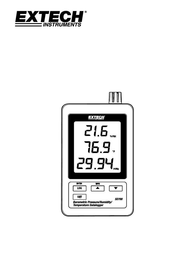 Manual Datalogger SD700 EXTECH | PDF