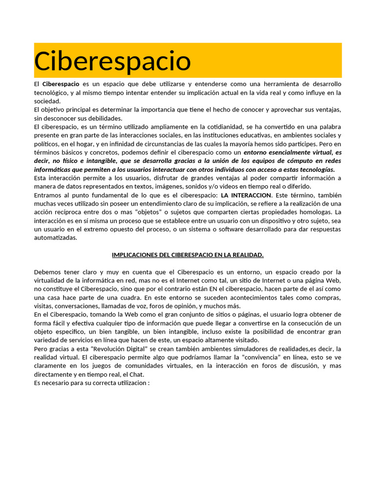 Ciberespacio | PDF