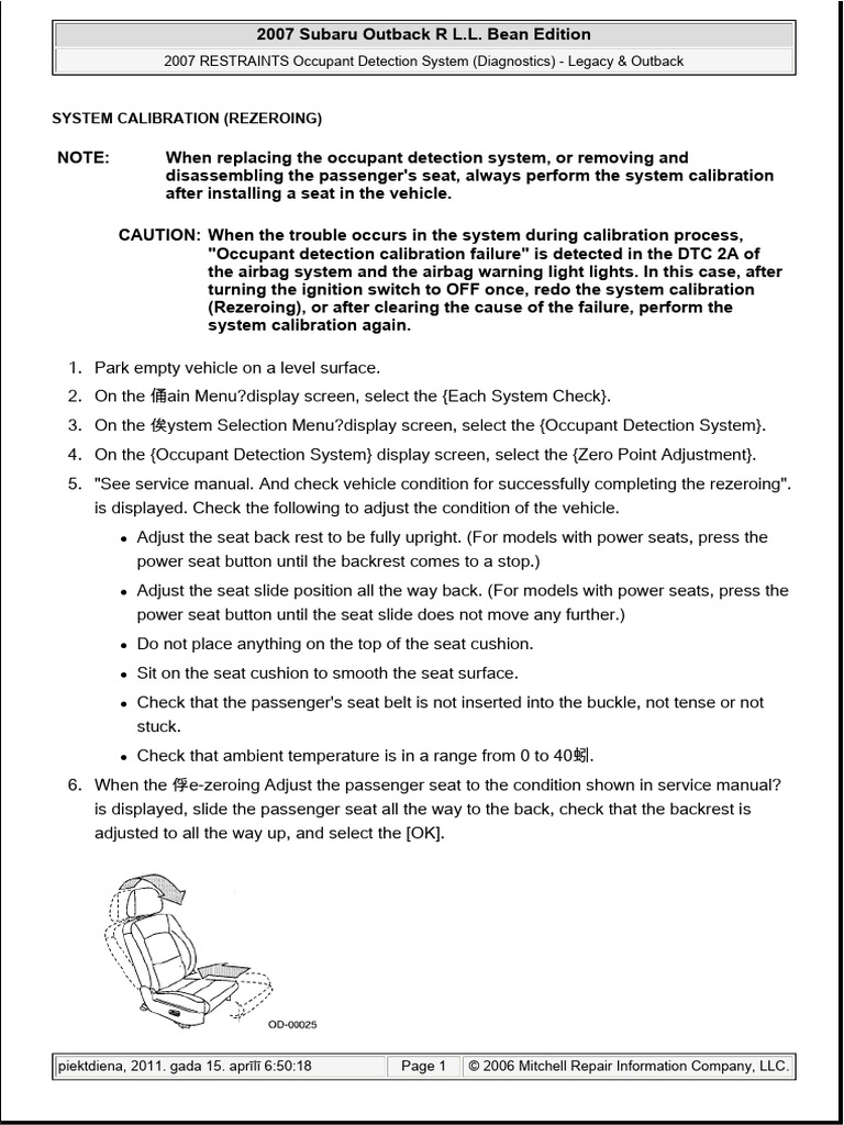 Subaru ODS Calibration | PDF