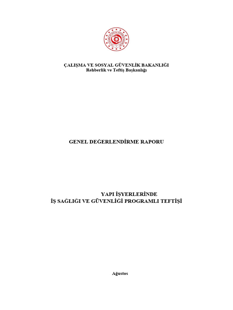 2022 Yili Yapi Isyerlerinde Is Sagligi Ve Guvenligi Programli Teftisi | PDF 2022 Yili Yapi Isyerlerinde Is Sagligi Ve Guvenligi Programli Teftisi | PDF