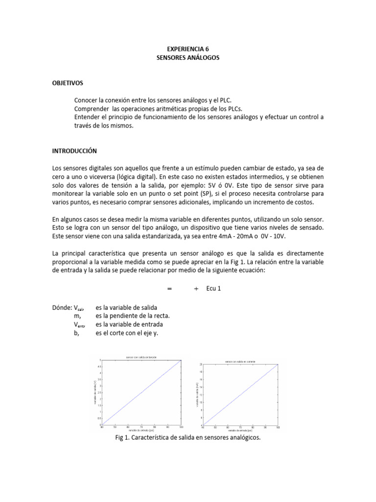 Exp 6 Sensores Analogos | PDF
